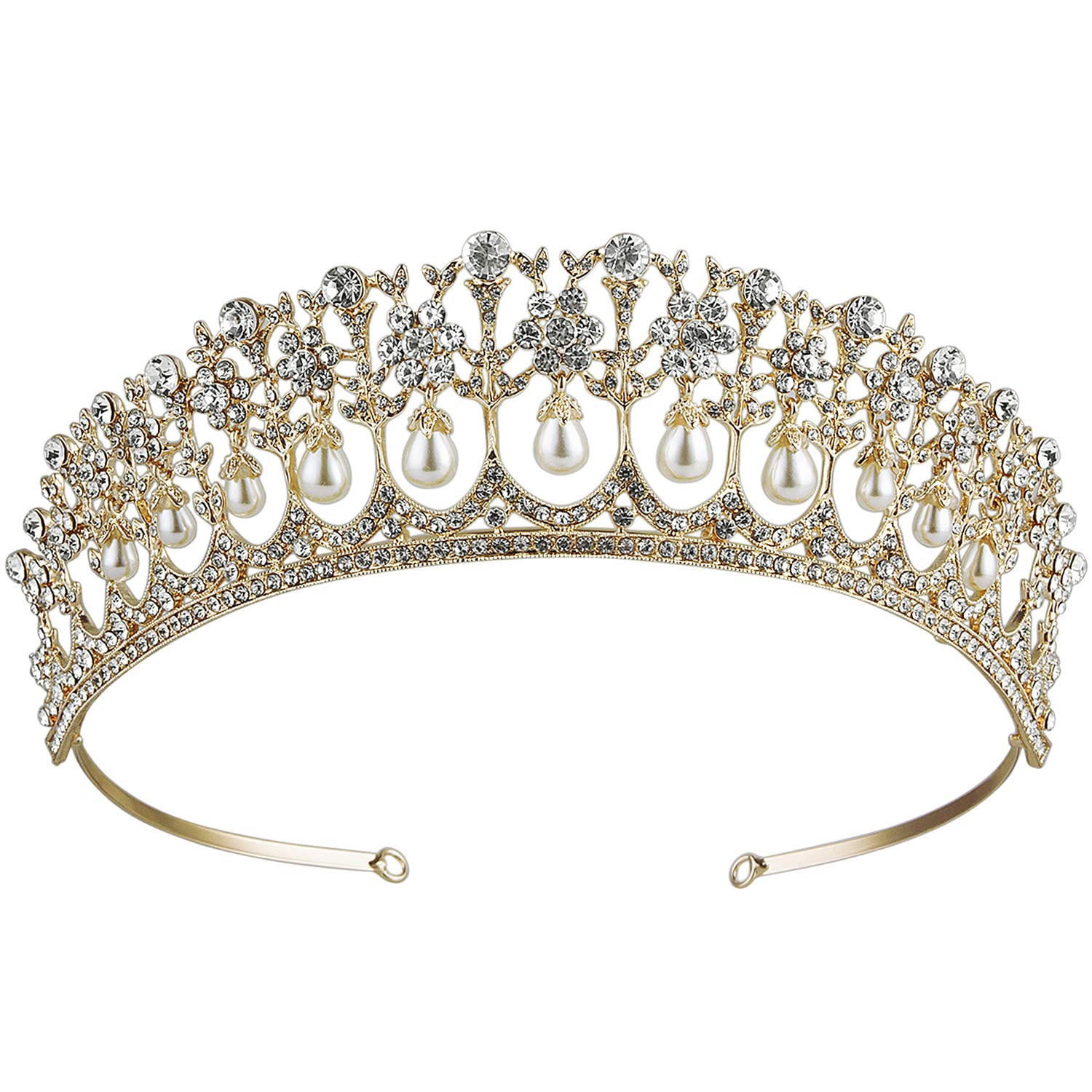 Crystal Rhinestone Queen Bride Tiara Crown,Vintage Bridal Birthday Prom ...