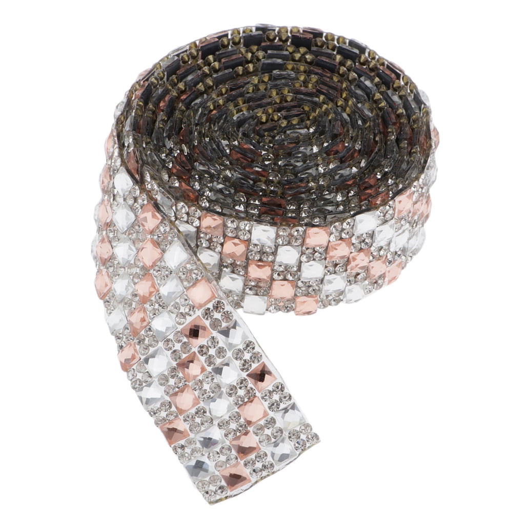 Crystal Rhinestone Ribbon, Bling Ribbon Roll Decorative Banding Belt ...