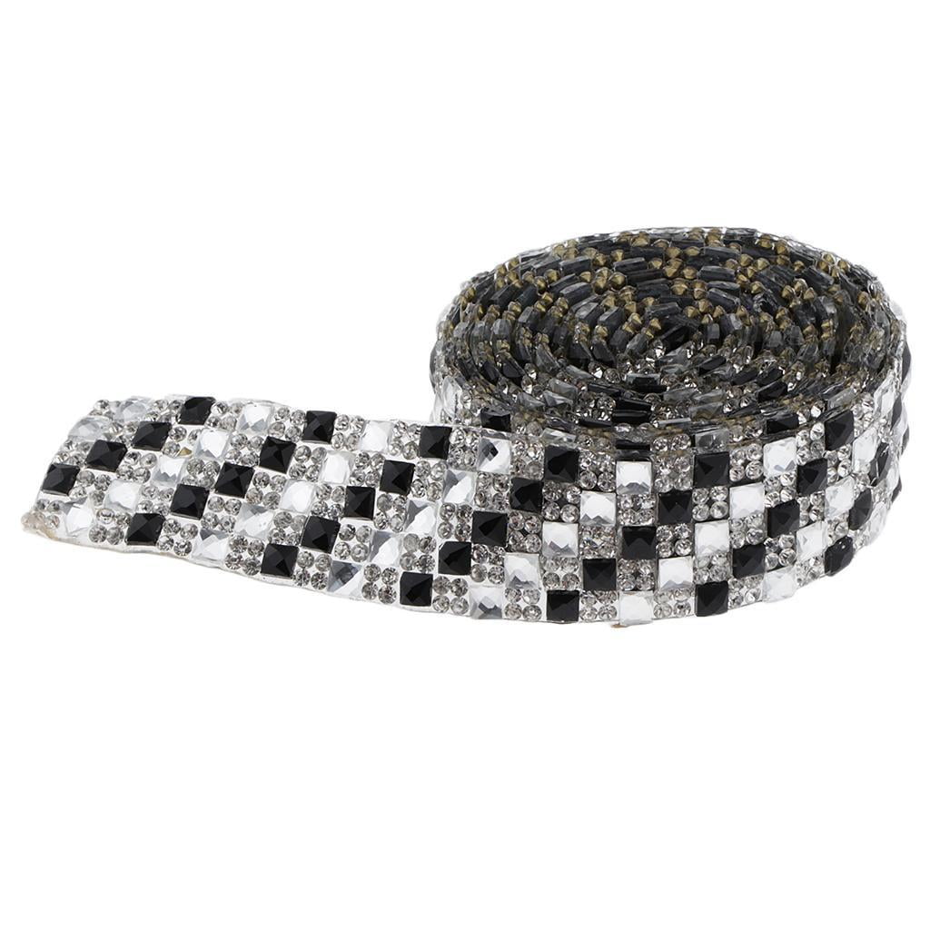 Crystal Rhinestone Ribbon, Diamond Rhinestone Bling Ribbon Roll ...