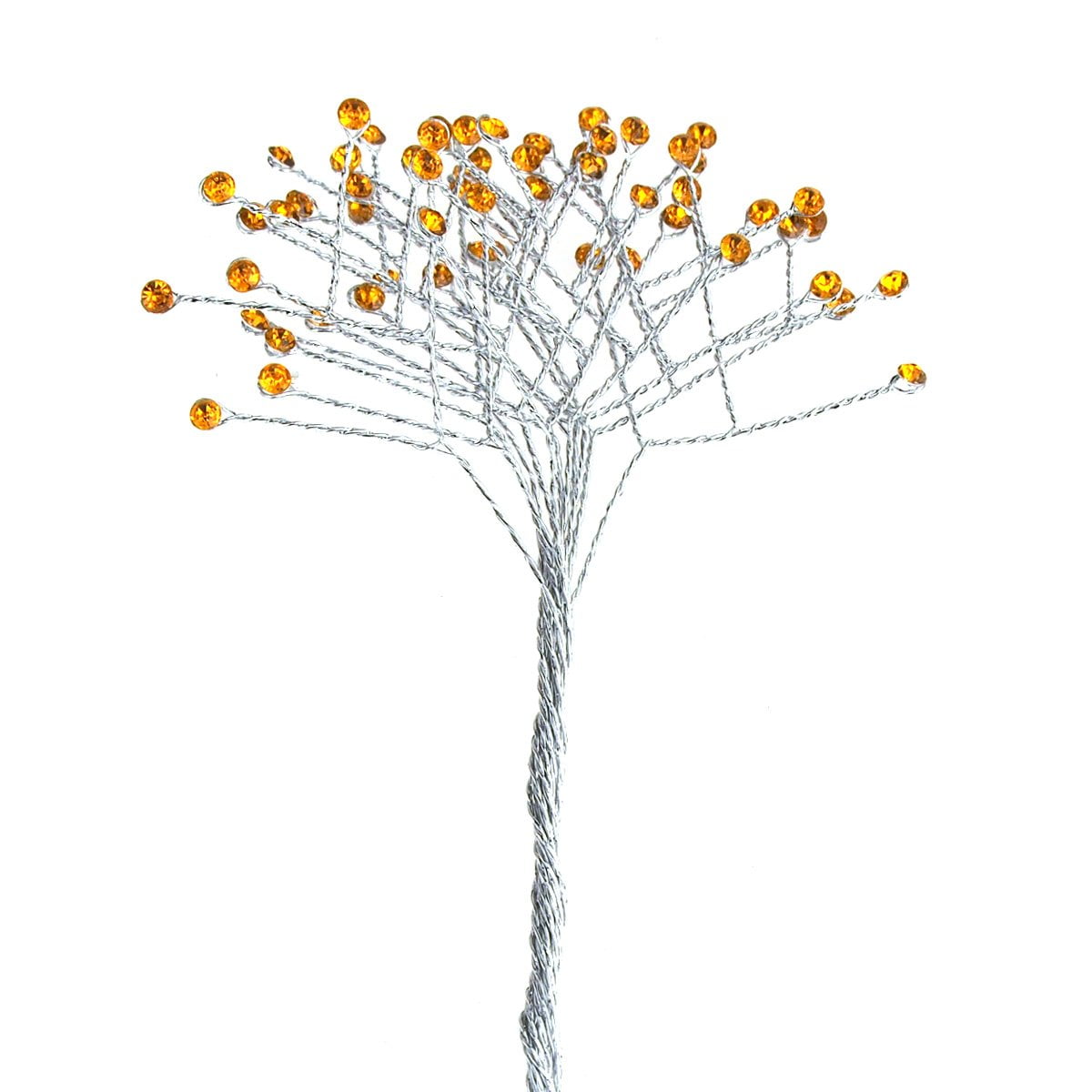 Crystal Rhinestone Spray Branch, 7-1/2-Inch, 12-Count, Gold - Walmart.com