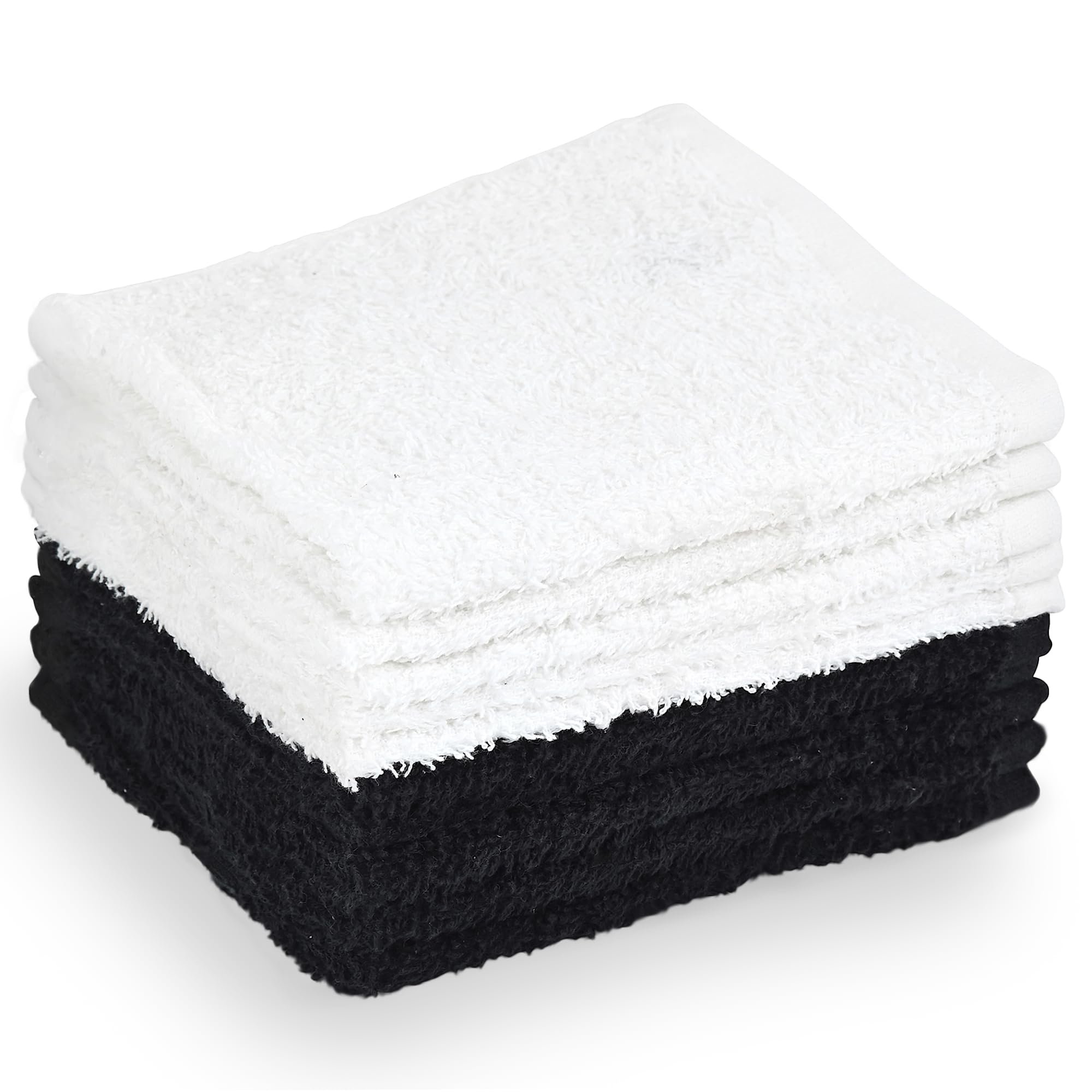 Crystal Ridge Cotton Wash Cloths 10 Pack - Washcloths for Showering ...