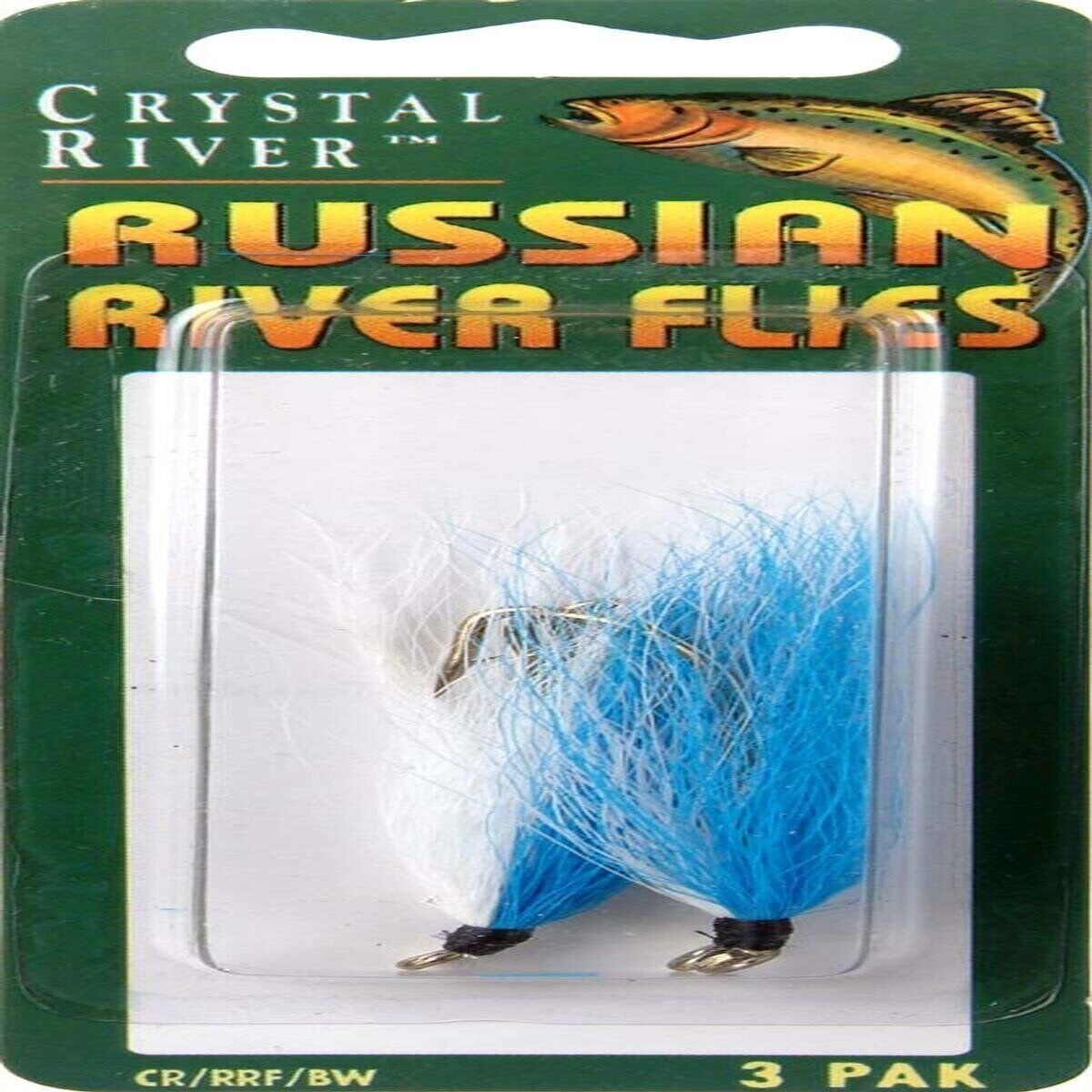 Crystal River Blue/White CR/RRF/BW Russian Flies Sharp Hooks/3 Pack - Walmart.com