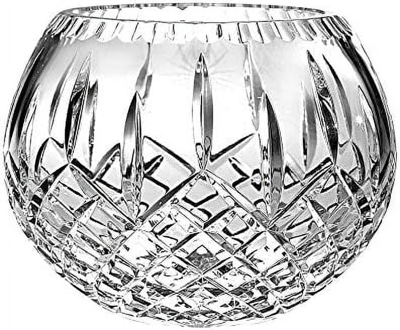 Crystal Rose Bowl 6" D (6 Inches Diameter) Plaza Design Made in Europe ...