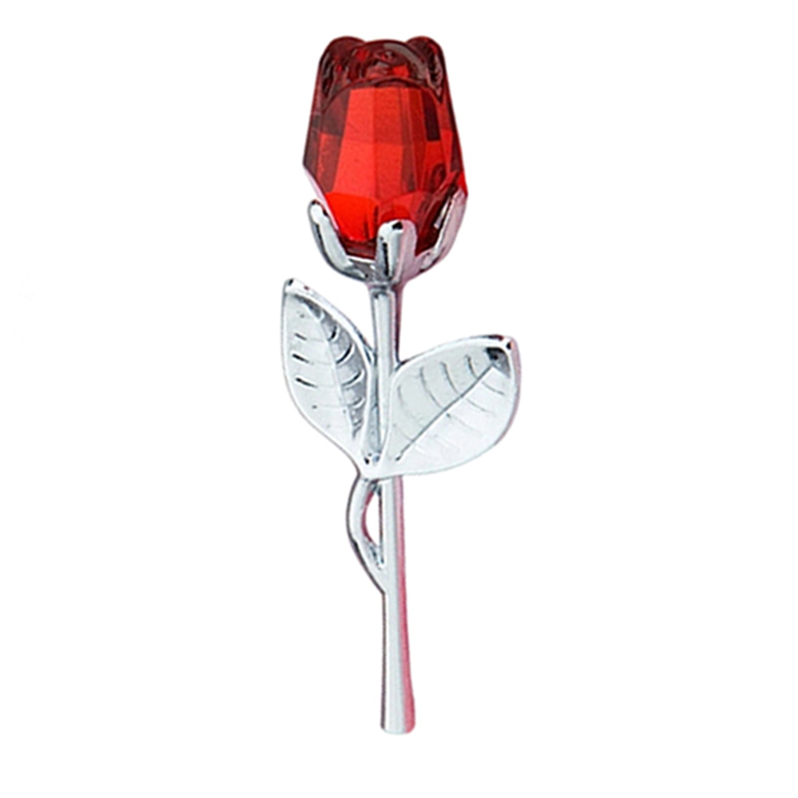 Crystal Rose Craft Ornament, Crystal Glass Rose Decorative Figurine ...