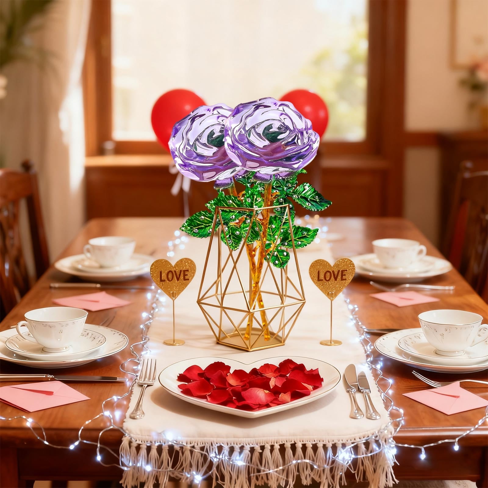 Crystal Rose Ornament - Romantic Valentine's Day Gift for Girlfriend ...