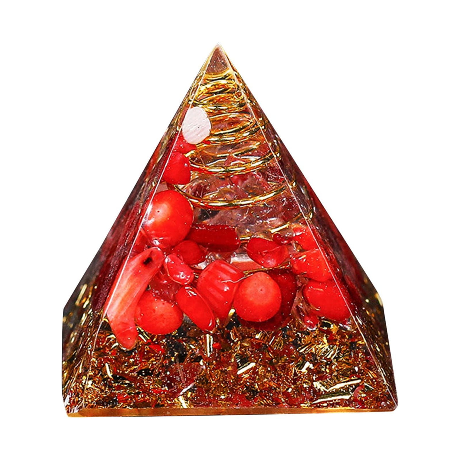 Crystal Rubble Pyramid Handmade Crystal Reiki Energy Gem Tower for ...