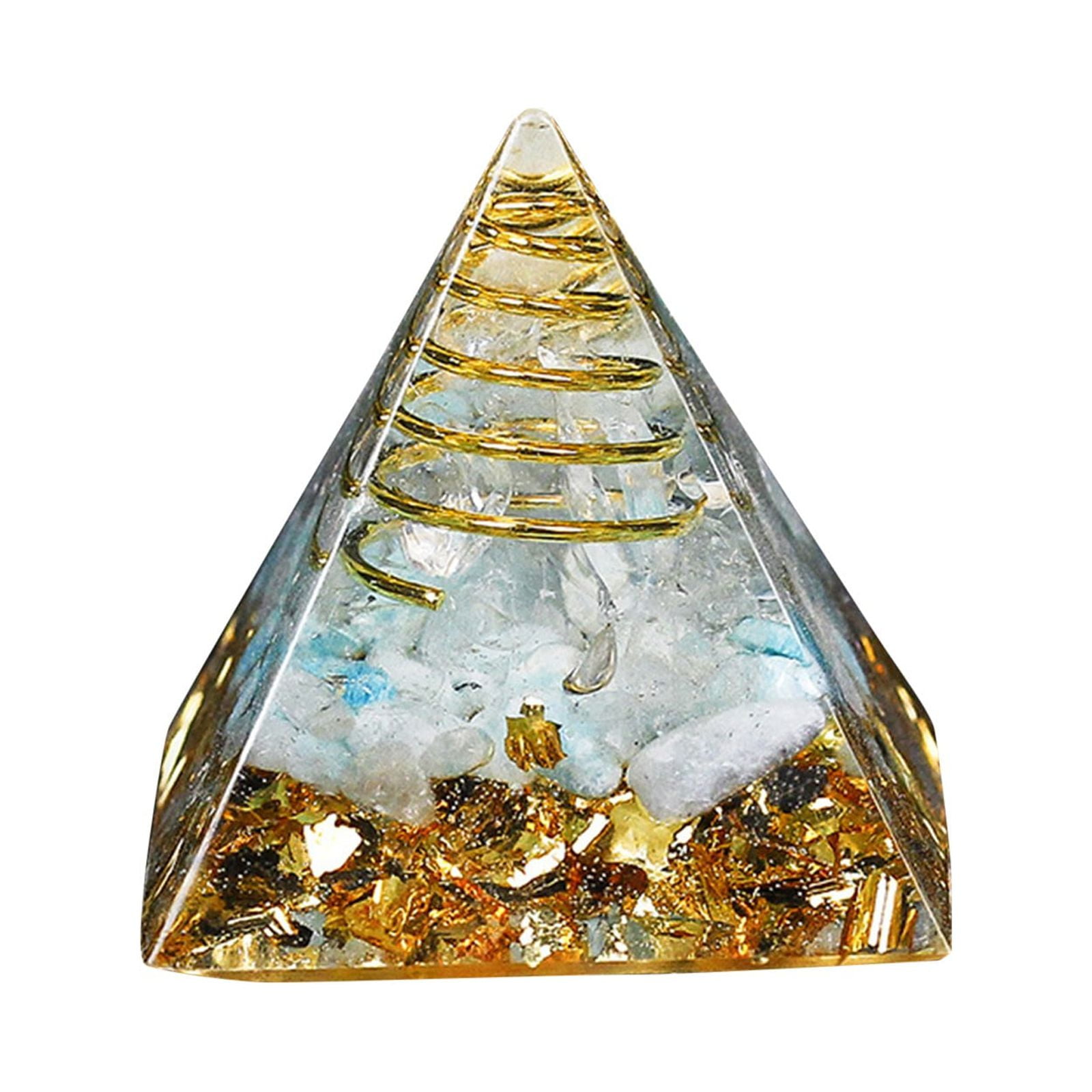 Crystal Rubble Pyramid Handmade Crystal Reiki Energy Gem Tower for ...