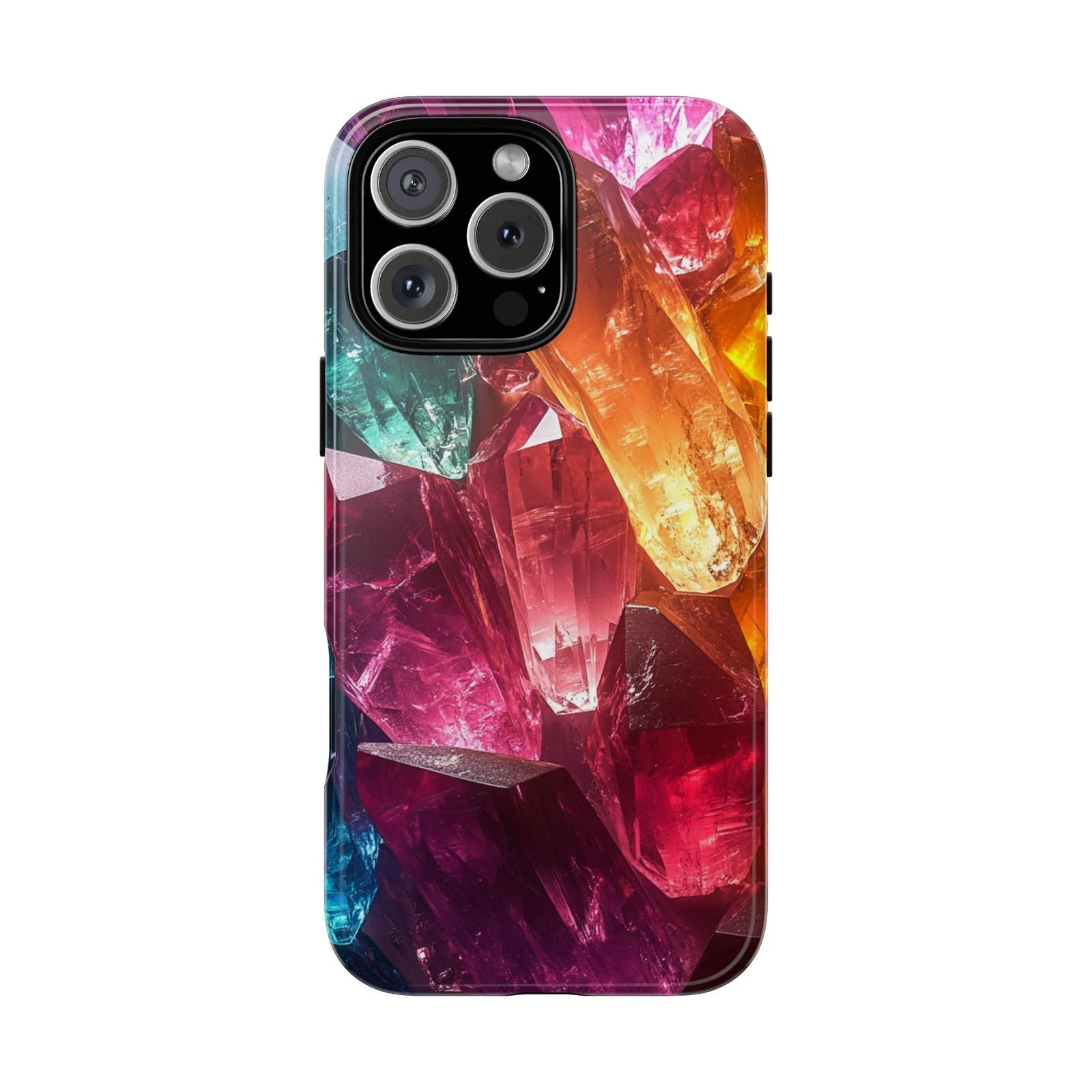 Crystal Shards Crystalline Rock Phone Case for iPhone 11 to 16 Pro Max ...