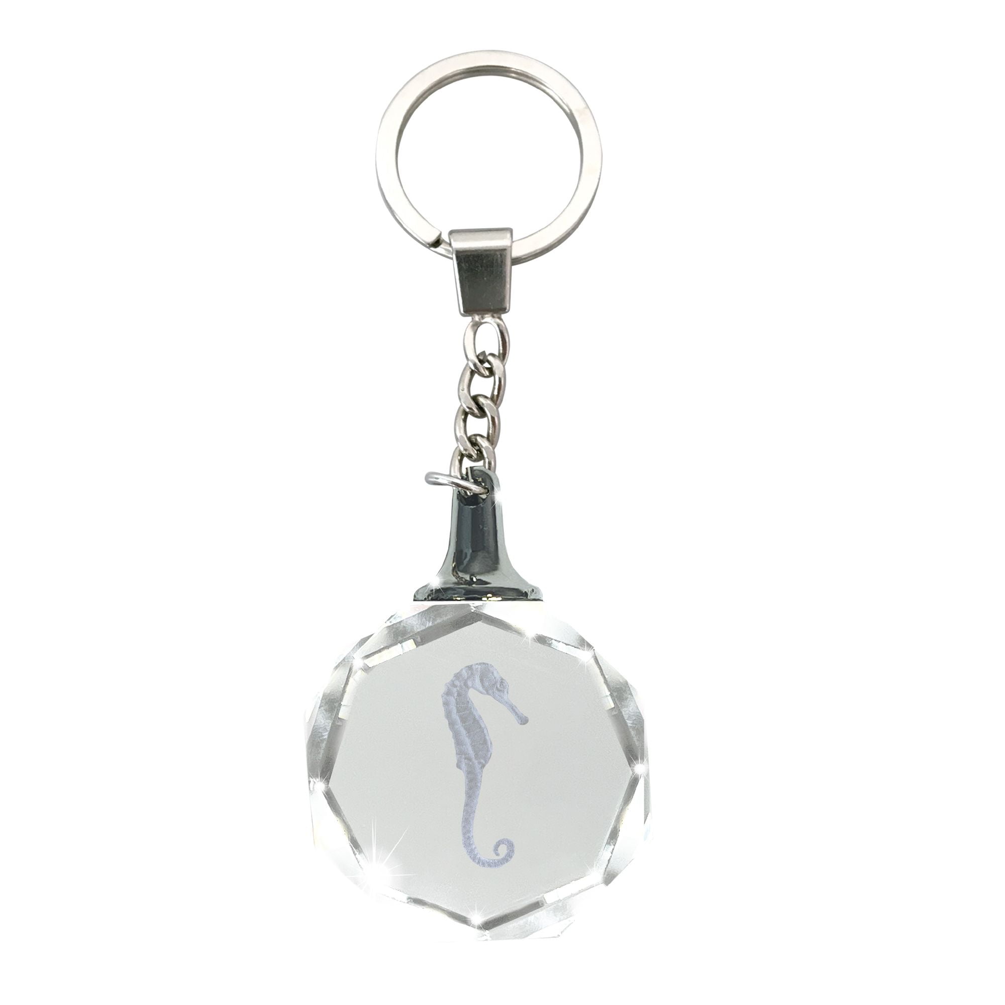 Crystal Silhouette Keychains - Seahorse from Deluxebase. Animal Crystal Glass Dome Keychains for ...