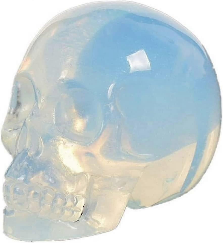 Crystal Skull Figurine Natural Crystal Human Skull Statue Hand Carved ...
