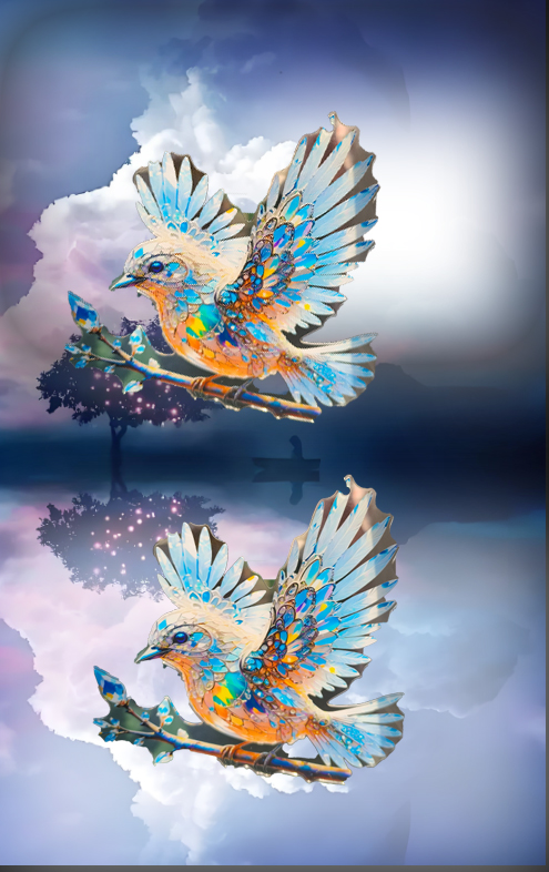 Crystal Sky Bluebird Stained Art Ornament (8 Inches), Stained Glass ...