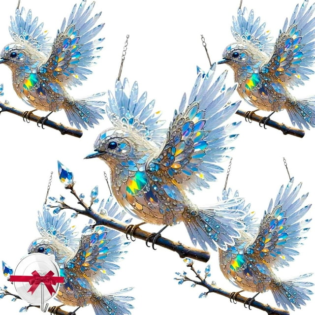 Crystal Sky Bluebird Stained Art Ornament (8 Inches), Terrain-Hill ...