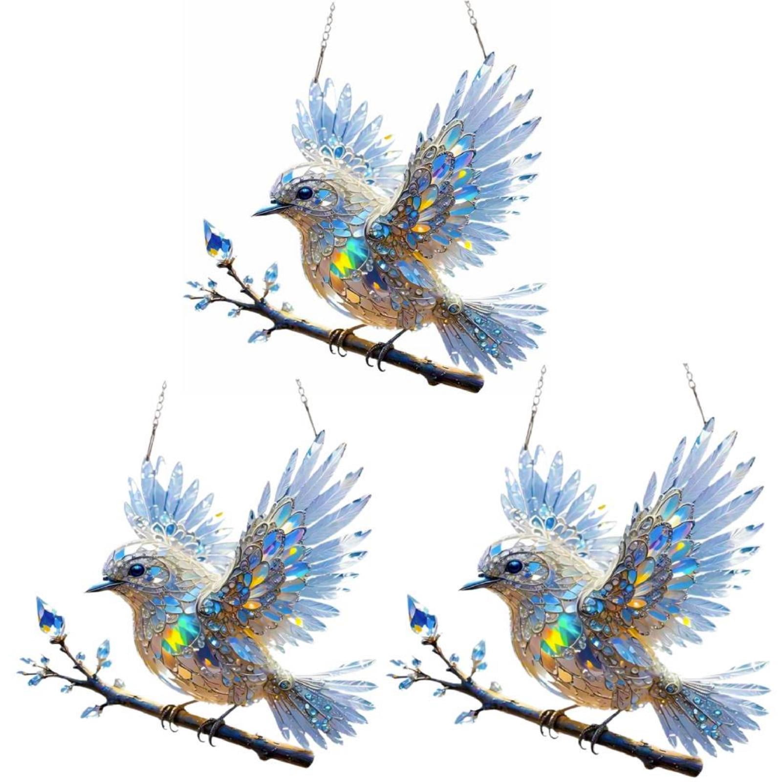 Crystal Sky Bluebird Stained Art Ornament (8 Inches), Terrain-Hill ...
