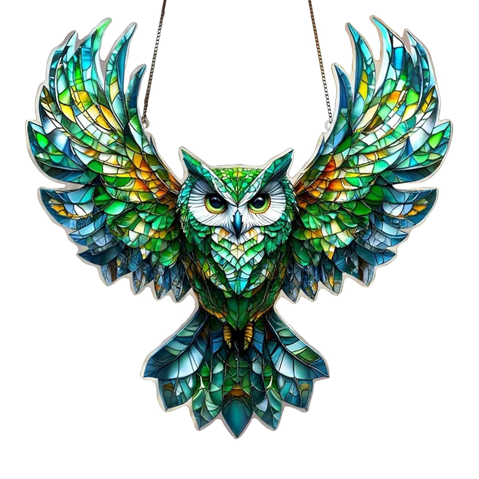 Crystal Sky Stained Art Ornament, Acrylic Bird Hanging Decoration for ...