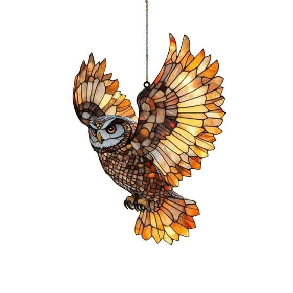 Crystal Sky Stained Art Ornament, Crystal Inspired Acrylic Bird Hanging ...