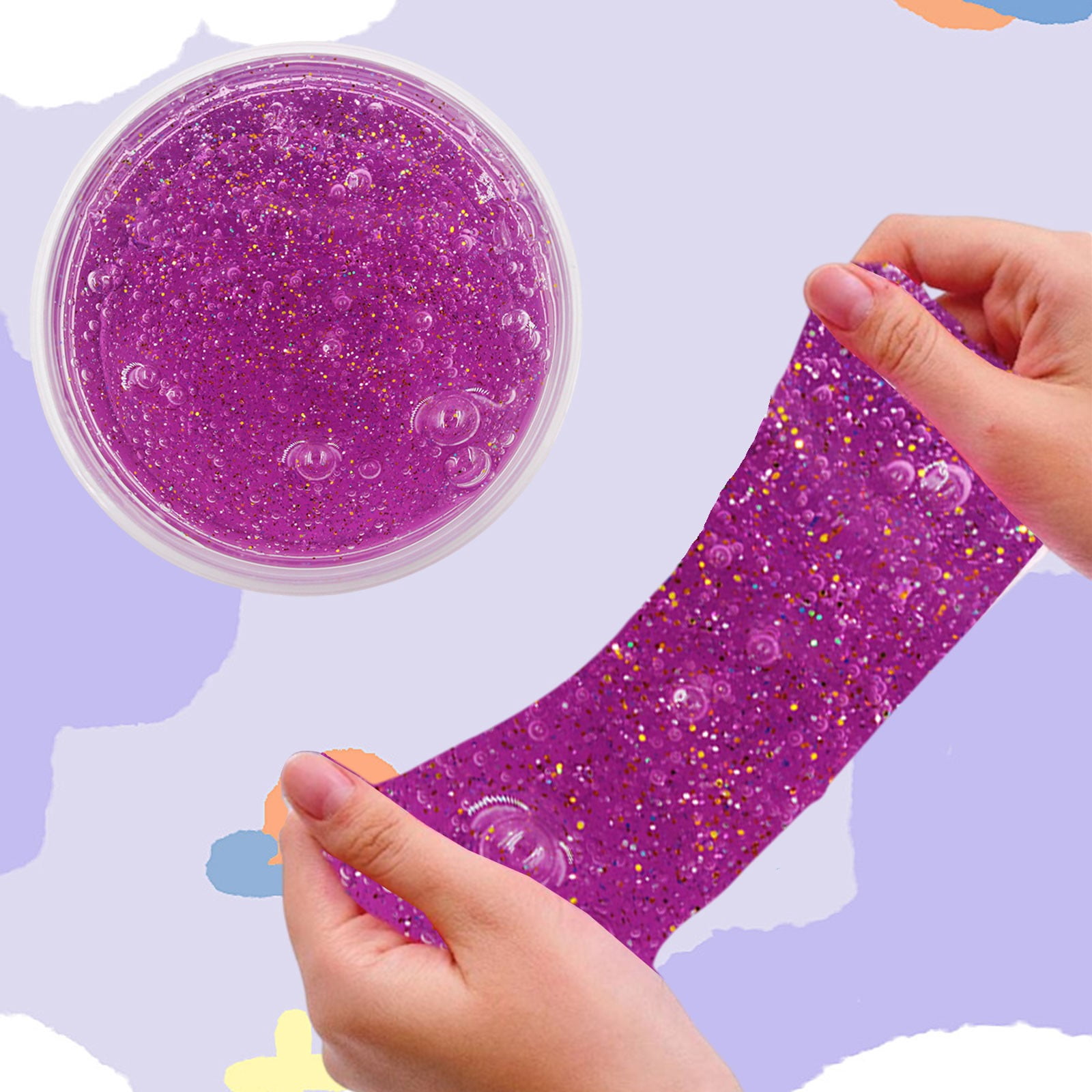 Crystal Slime Clay Kit, DIY Pulling Toy with Fruit Scent, Modeling Clay ...