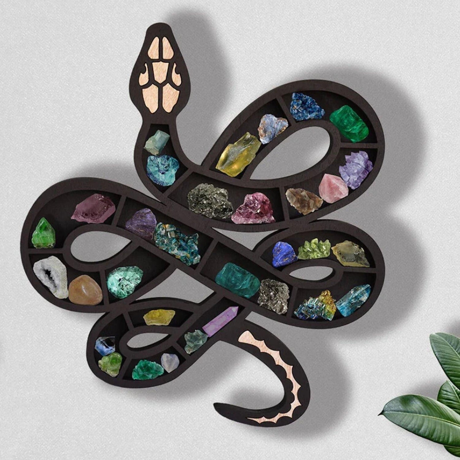 Crystal Snake Shelf, Moon Shelf for Crystal Display, Organizer ...