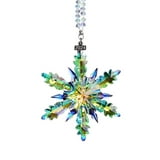 Crystal Snowflake Christmas Ornaments - Set of 6 Hanging Tree ...