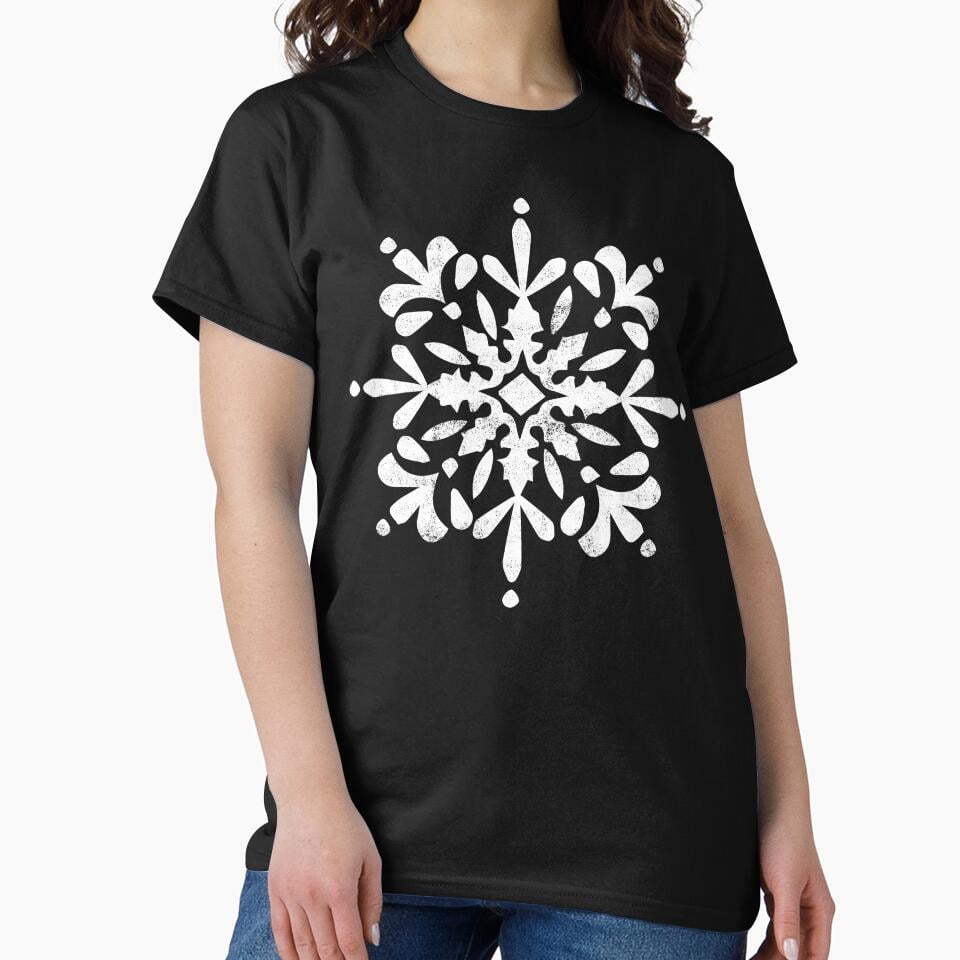 Crystal Snowflake Holiday Winter Season Ice Decoration Unisex T-Shirt ...