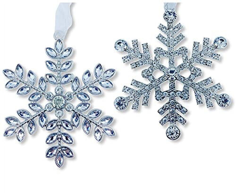 Crystal Snowflake Ornaments for Christmas Tree or Hanging Décor, Set of ...