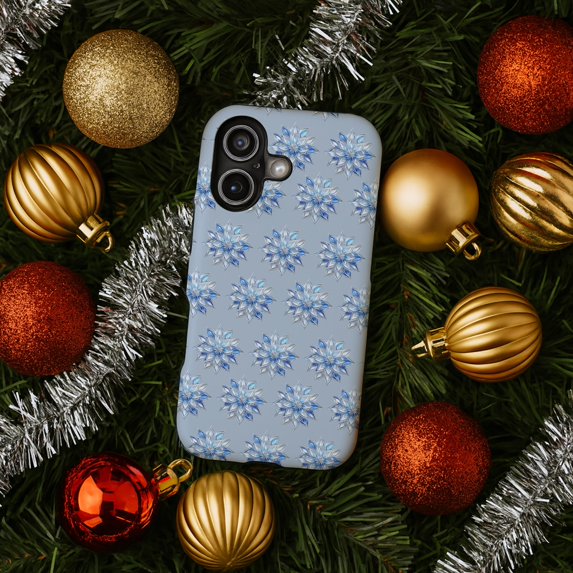 Crystal Snowflake Pattern Phone Case with Winter Holiday Look 17 16 15 ...