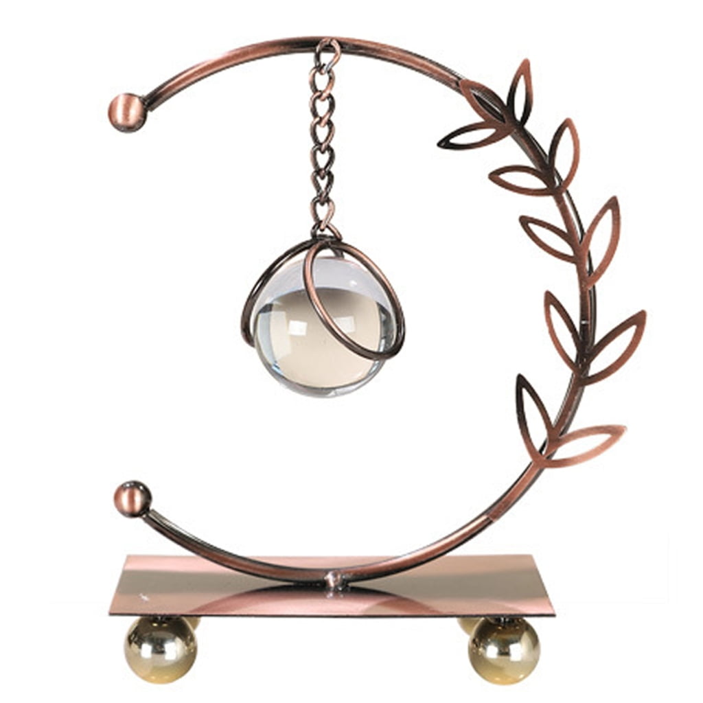 Crystal Sphere with Metal Stand Desktop Ornament for Unique Decorative ...