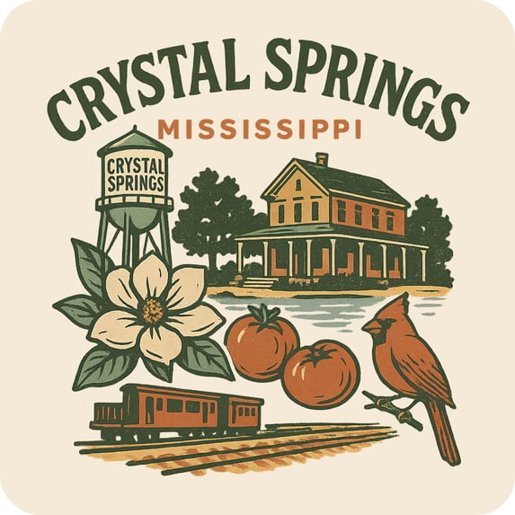 Crystal Springs Mississippi Keepsakes Souvenir Vinyl Sticker ...
