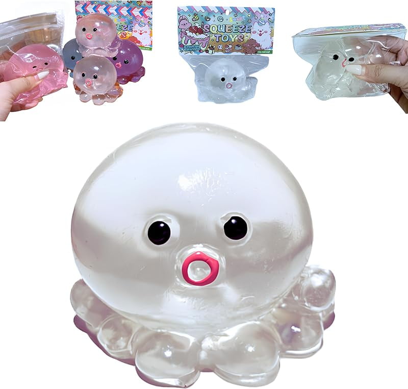 Crystal Squishy Octopus Squeeze Toys: Animals Octopus Stress Relief ...