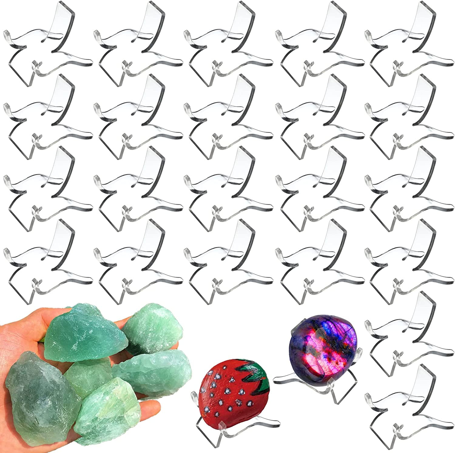 Crystal Stand Rock Display Stand 24 PCS Small Dispaly Stands Crystal ...