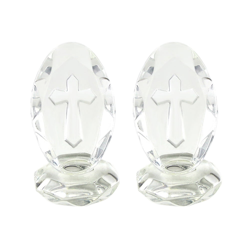 Crystal Standing Cross, Decorative Cross Standing Tabletop Figurine ...