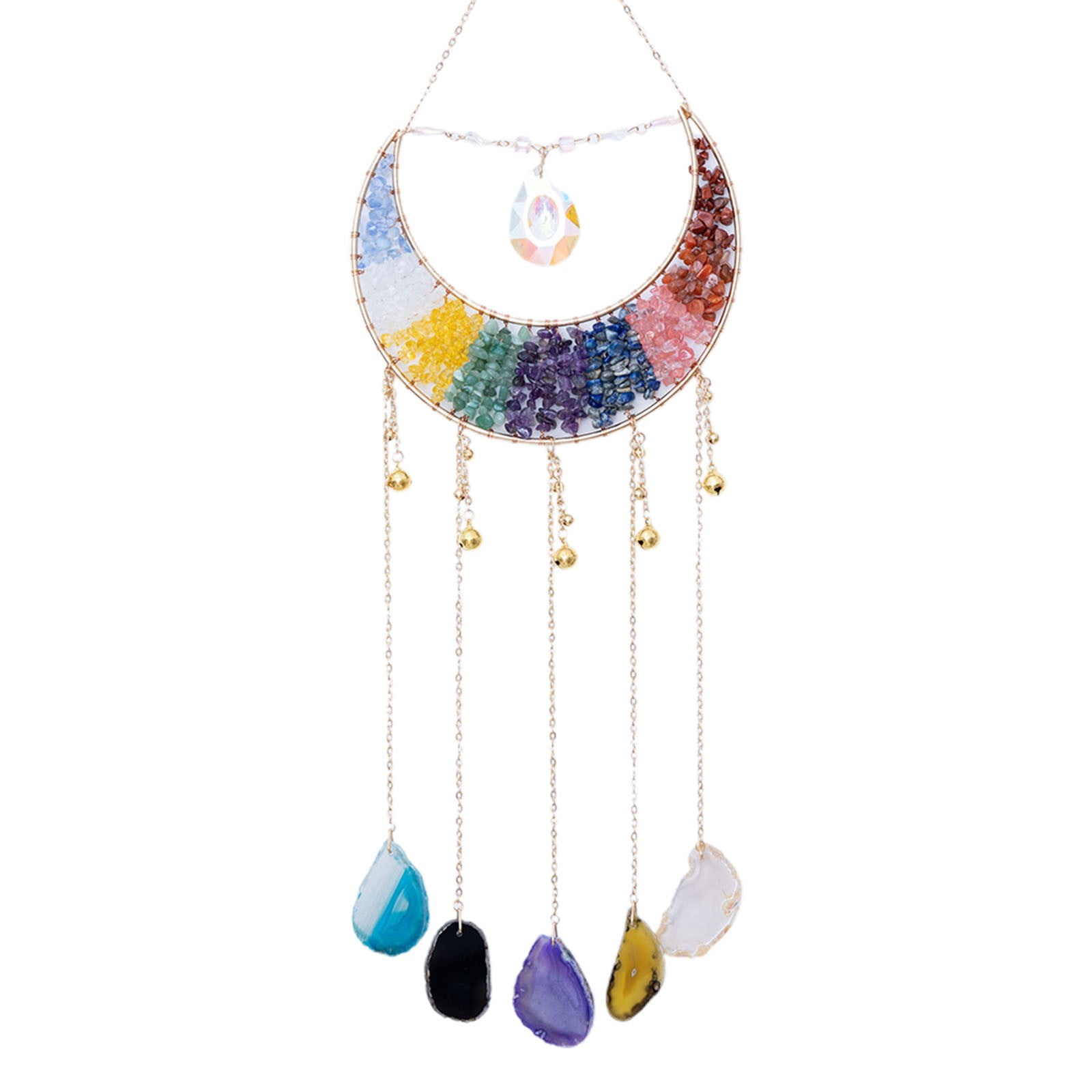 Crystal Stone Agate Ornament Natural Gem Tree of Life Moon Dream ...