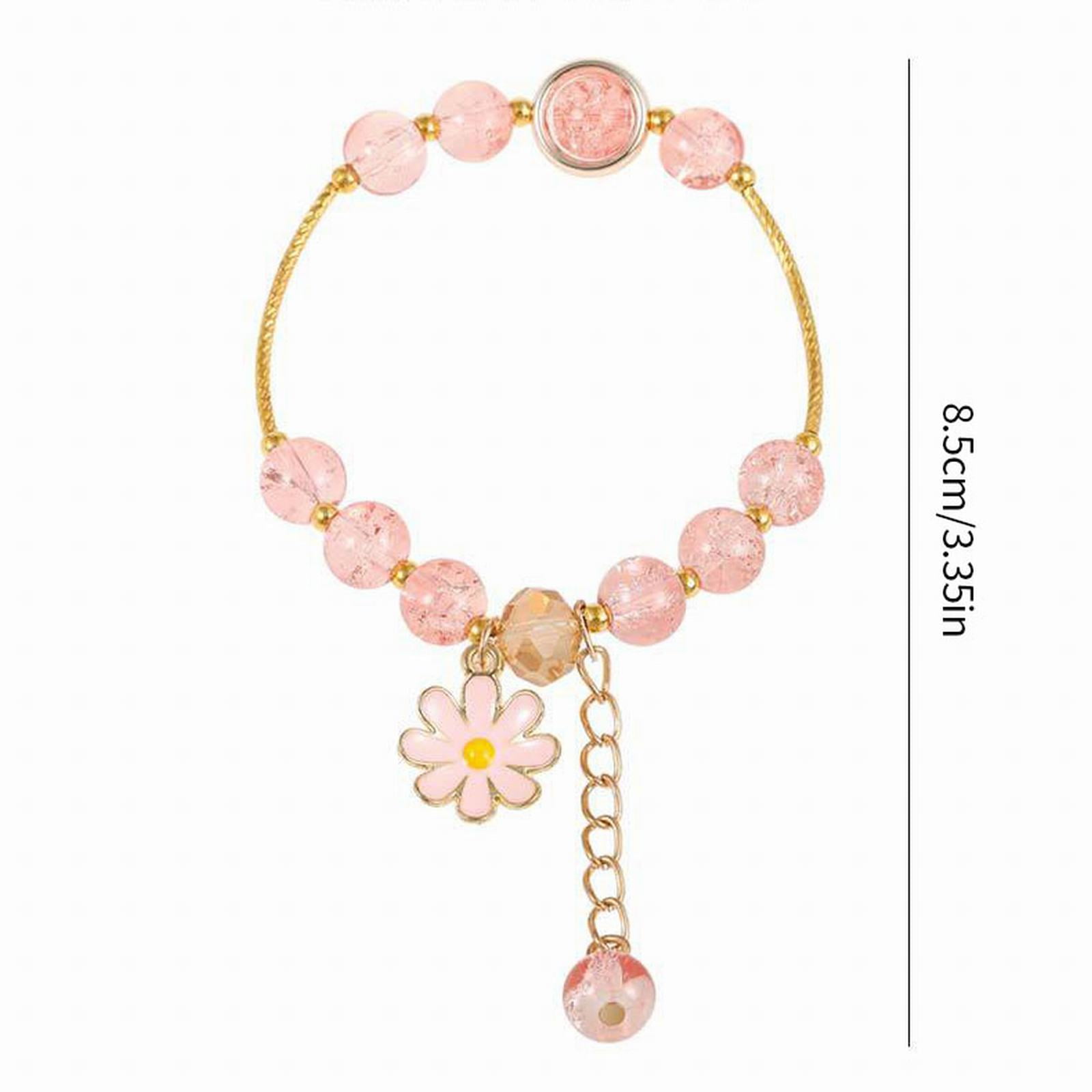 Crystal Stone Bracelet Rhinestone Bracelets Colorful Jewelry Flower ...