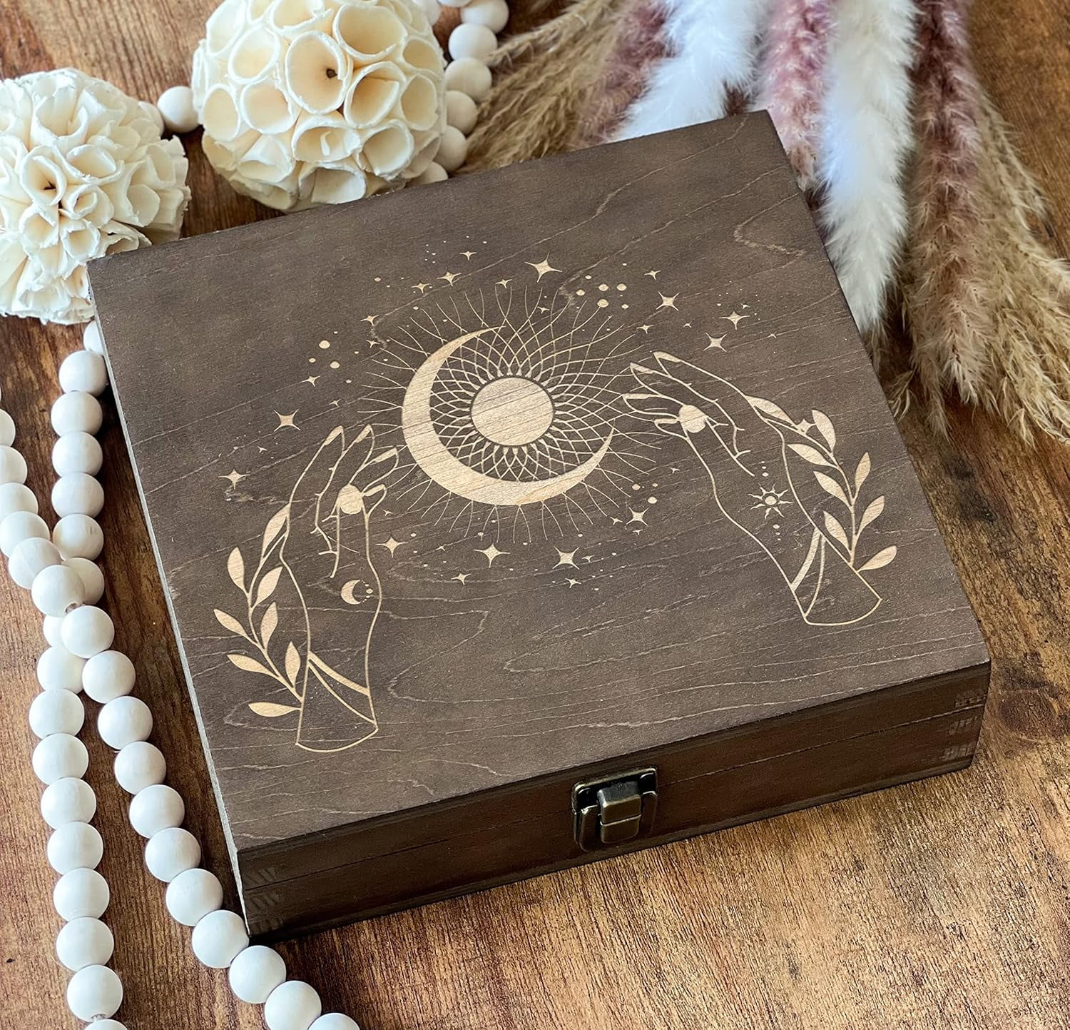 Crystal Storage Box Mystery Box Sun And Moon Box Witchy Gifts Crystal ...
