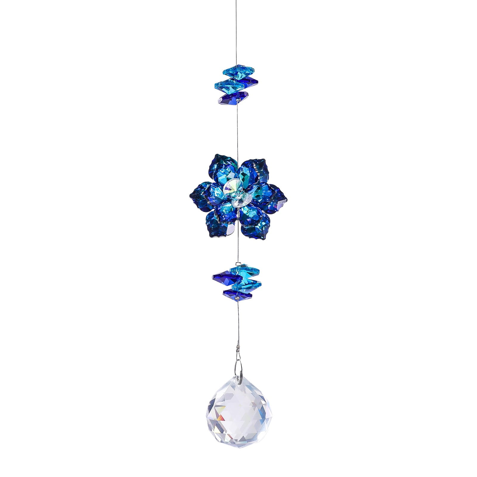 Crystal Suncatcher Tree Of Life Wind Chime With Hanging Prism Crystals ...