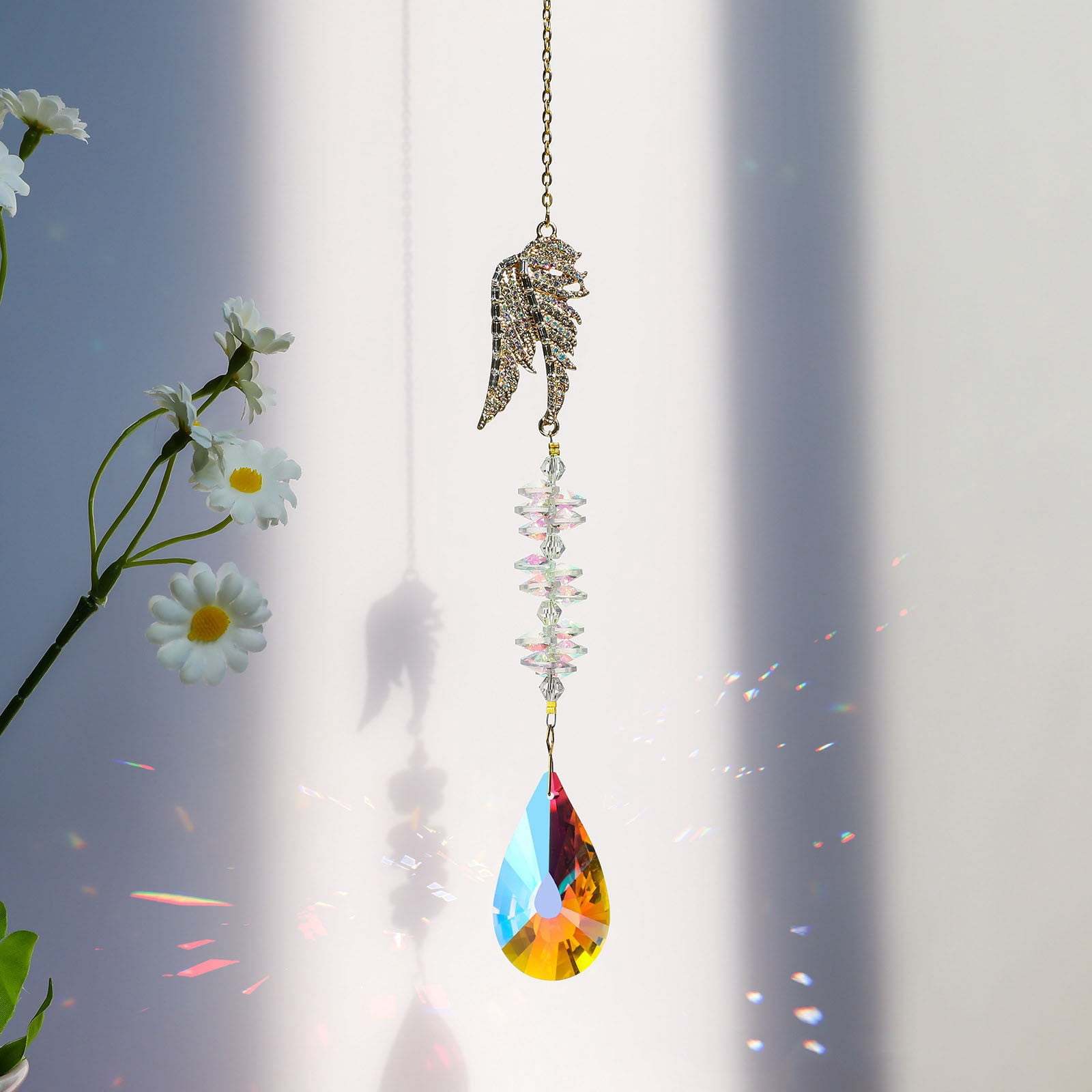 Crystal Suncatcher Wind Chime Elegant Glass Pendant Fine Craftsmanship ...