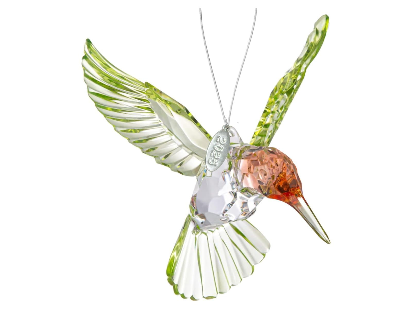 Crystal Suncatcher with Prism - 2025 Red-Throated Hummingbird Acrylic ...