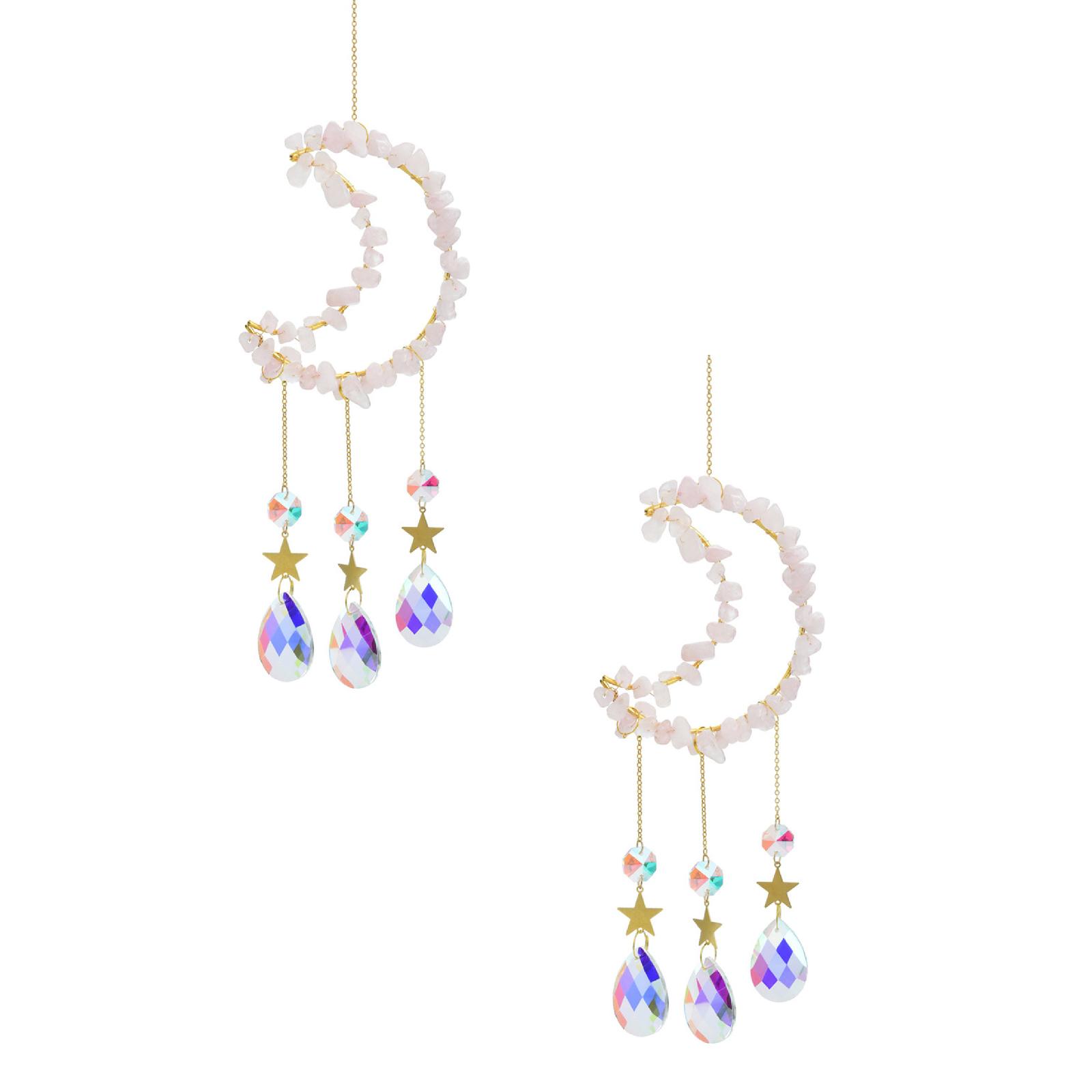 Crystal Suncatchers Hanging Wind Chime Style Garden Suncatcher Rainbow ...