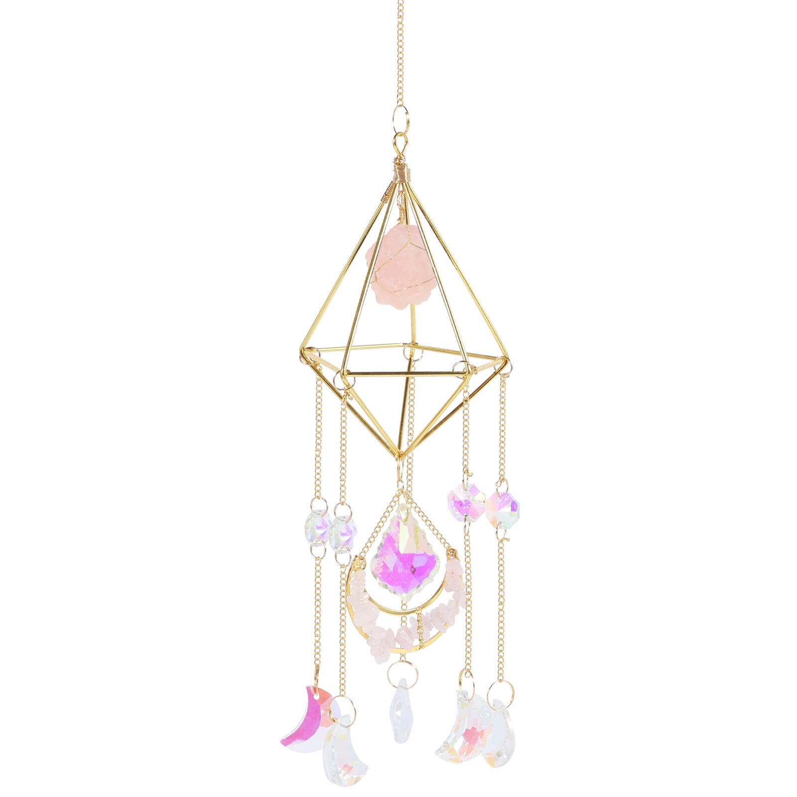 Crystal Suncatchers Hanging Wind Chime Style Garden Suncatcher Rainbow ...