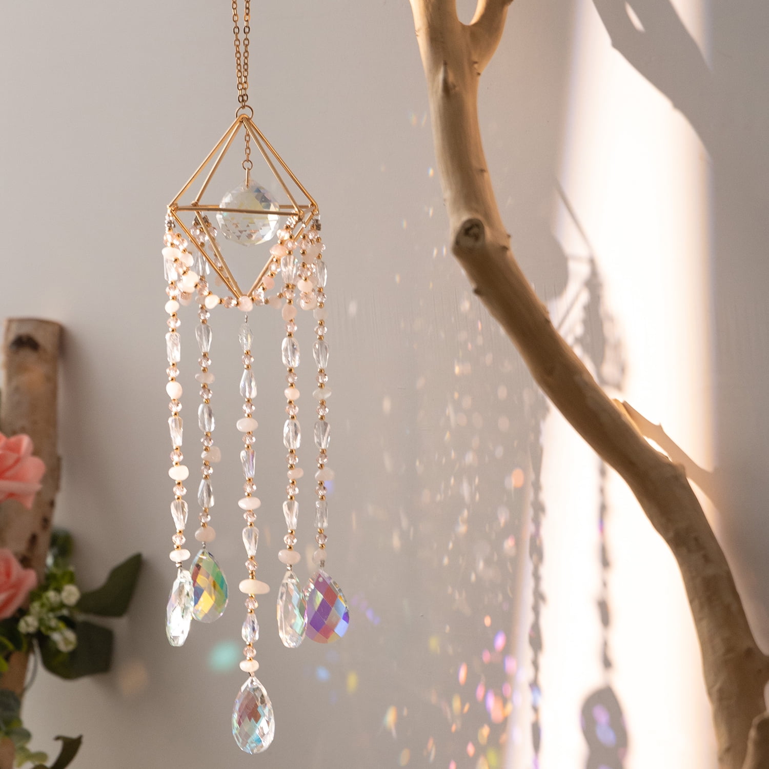 Crystal Suncatchers Window Hanging Wind Chime Sun Catcher Prism for ...