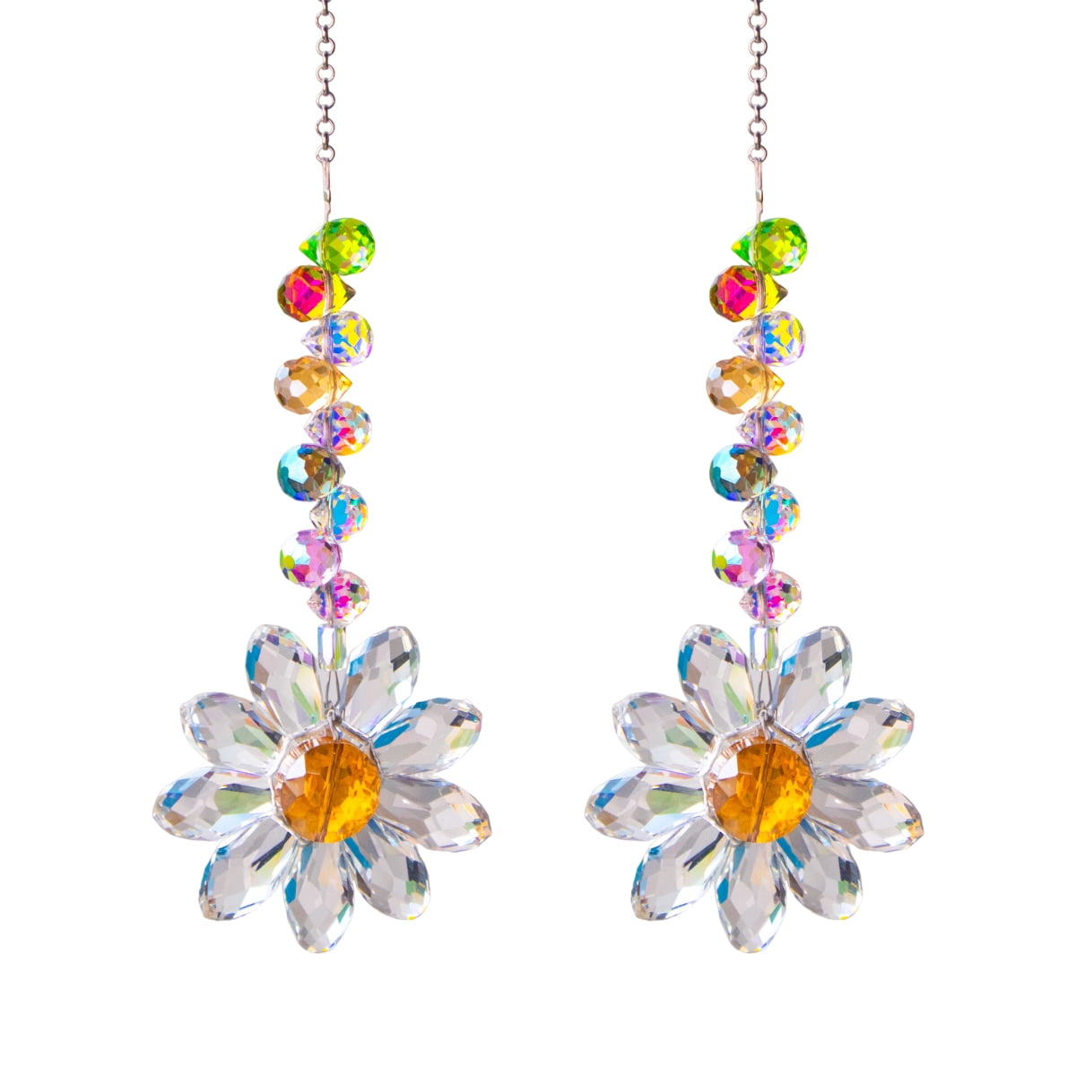 Crystal Sunflower Suncatchers Hanging Christmas Ornaments,Crystal ...