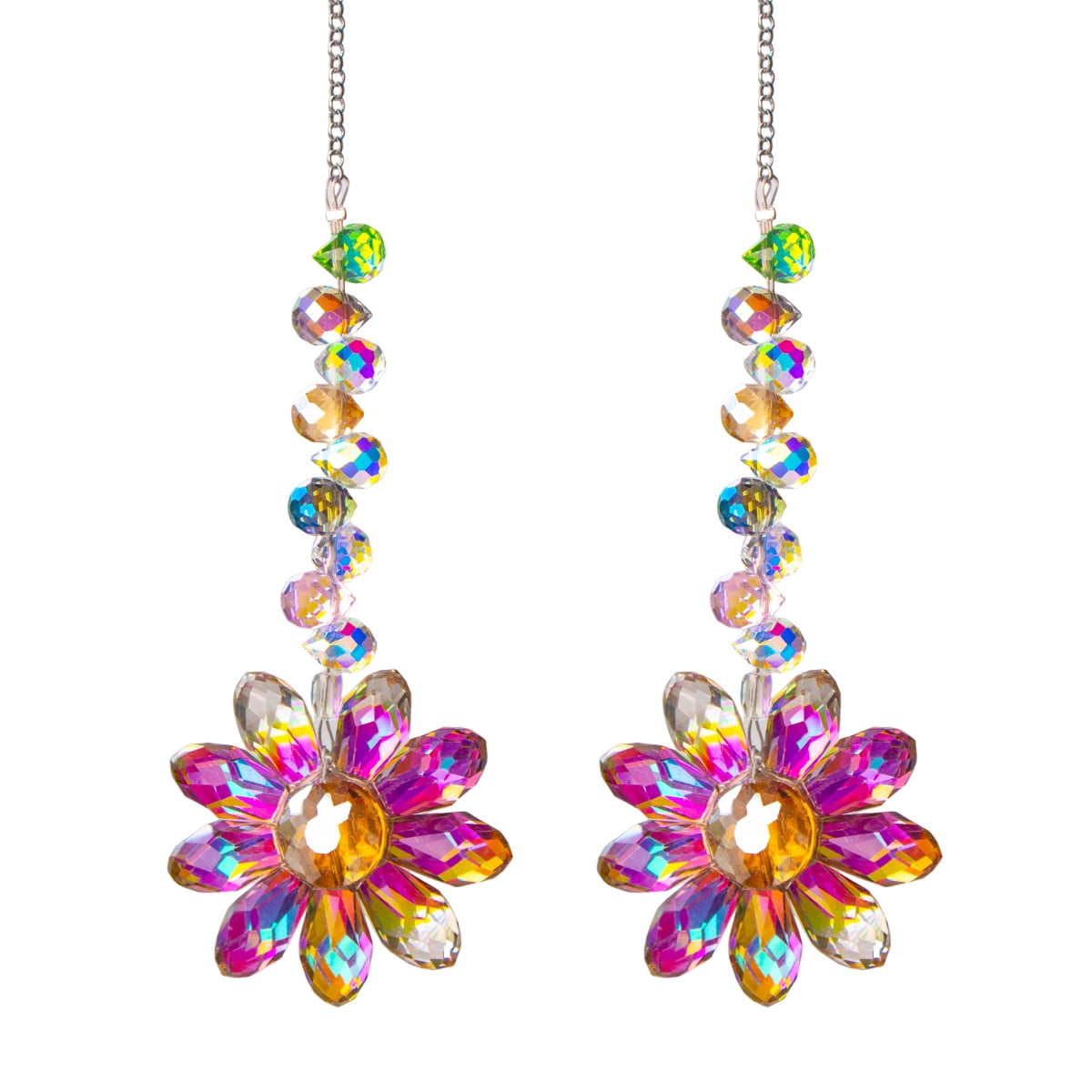 Crystal Sunflower Suncatchers Hanging ，Crystal Window Sun Catchers for ...