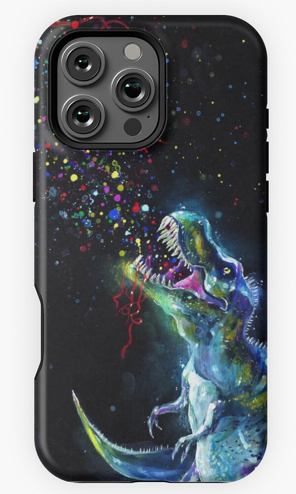 Crystal T Rex Dinosaur Art Phone Case for iPhone 16 15 14 13 12 11 Pro ...