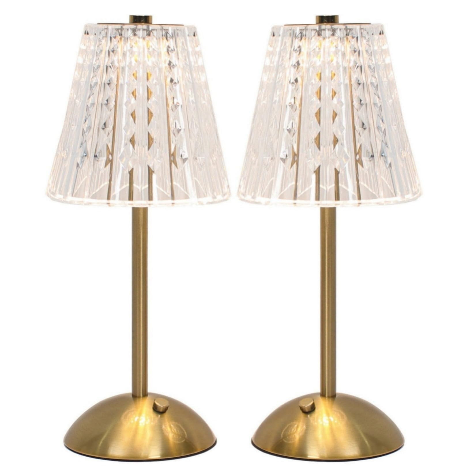 Crystal Table Lamp,3600mAh Rechargeable Cordless Lamp, Battery Operated ...