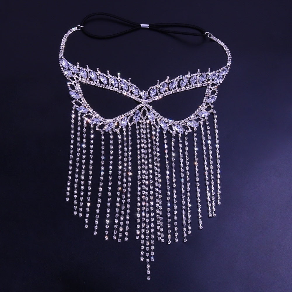 Crystal Tassel Face Mask Halloween Mask Masquerade Mask Women ...