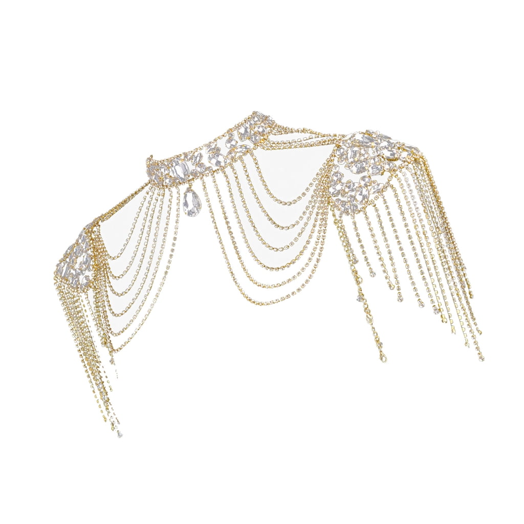 Crystal Tassels Arm Chain Women Body Jewelry Multilayer Shoulder Body ...