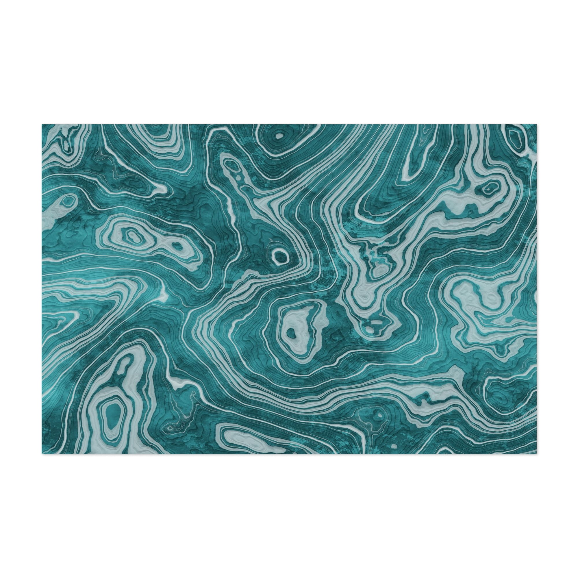 Crystal Teal Marble Texture - Digital Art Abstract Geometric Pattern ...