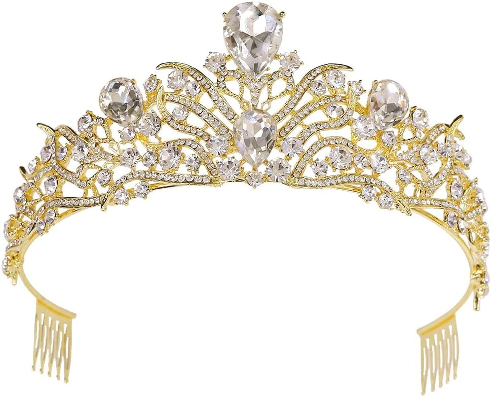 Crystal Tiara Crowns for Women Girls, Royal Queen Crown, Wedding Tiara ...