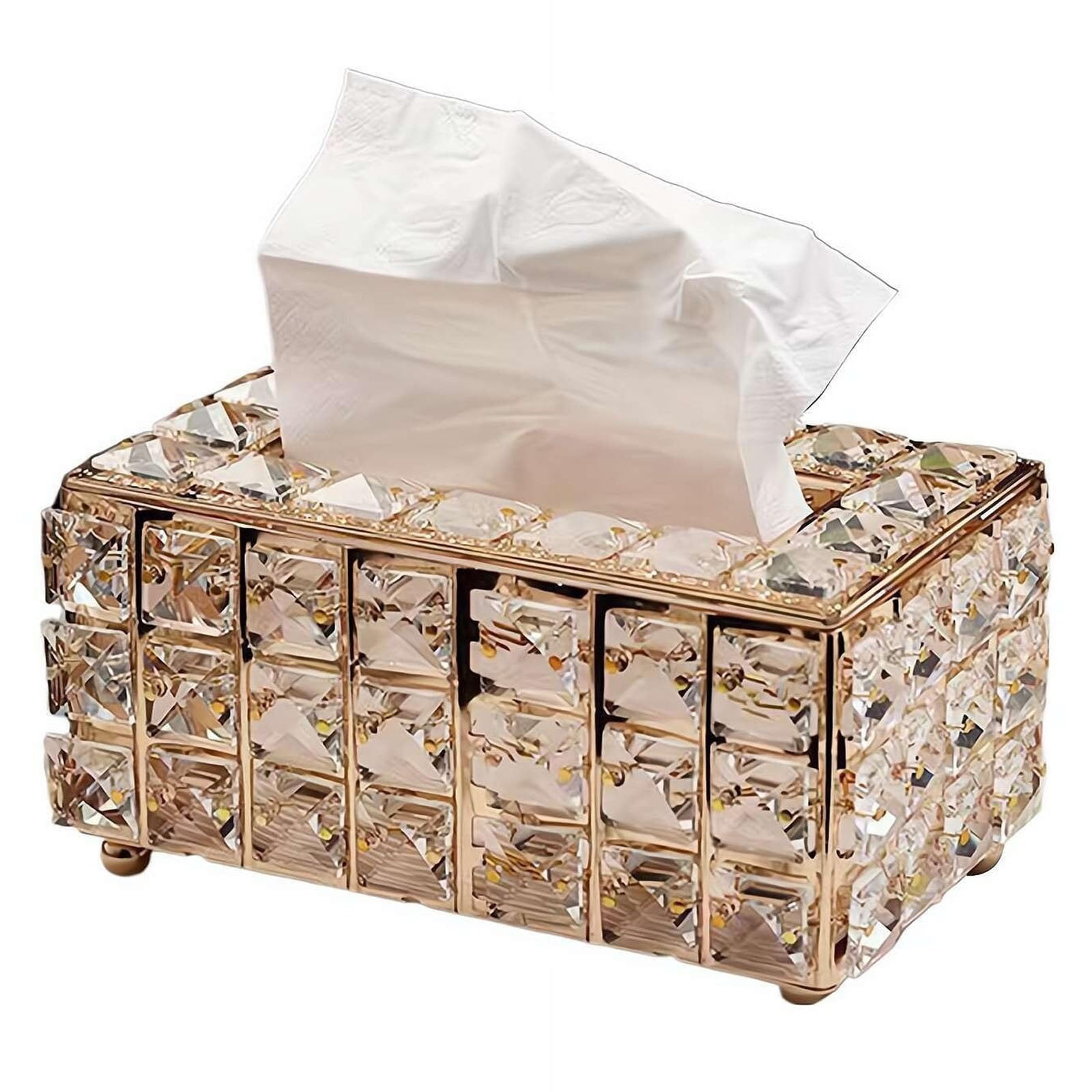 Crystal Tissue Box Cover Rectangular Paper Box Tissue Box Holder for ...