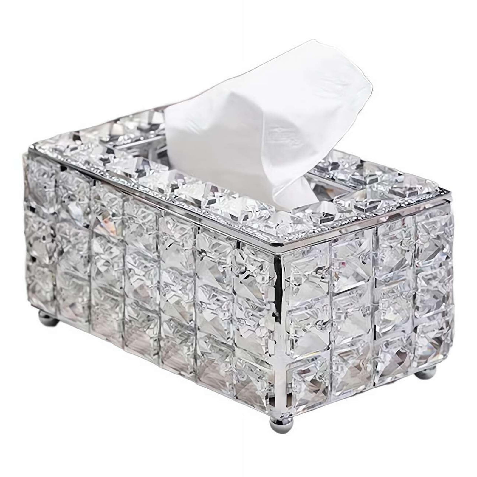 Crystal Tissue Box Cover Rectangular Paper Box Tissue Box Holder for ...
