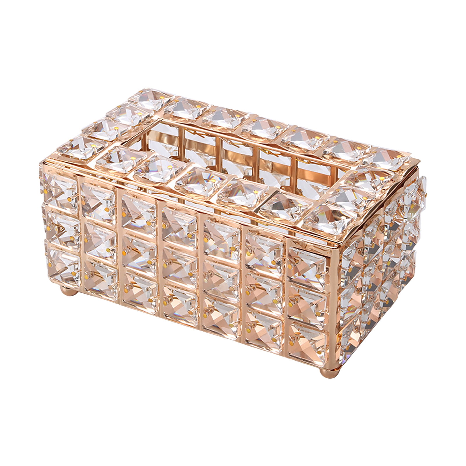Crystal Tissue Box Rectangular Decorative Tissue Box Holder Sparkling ...